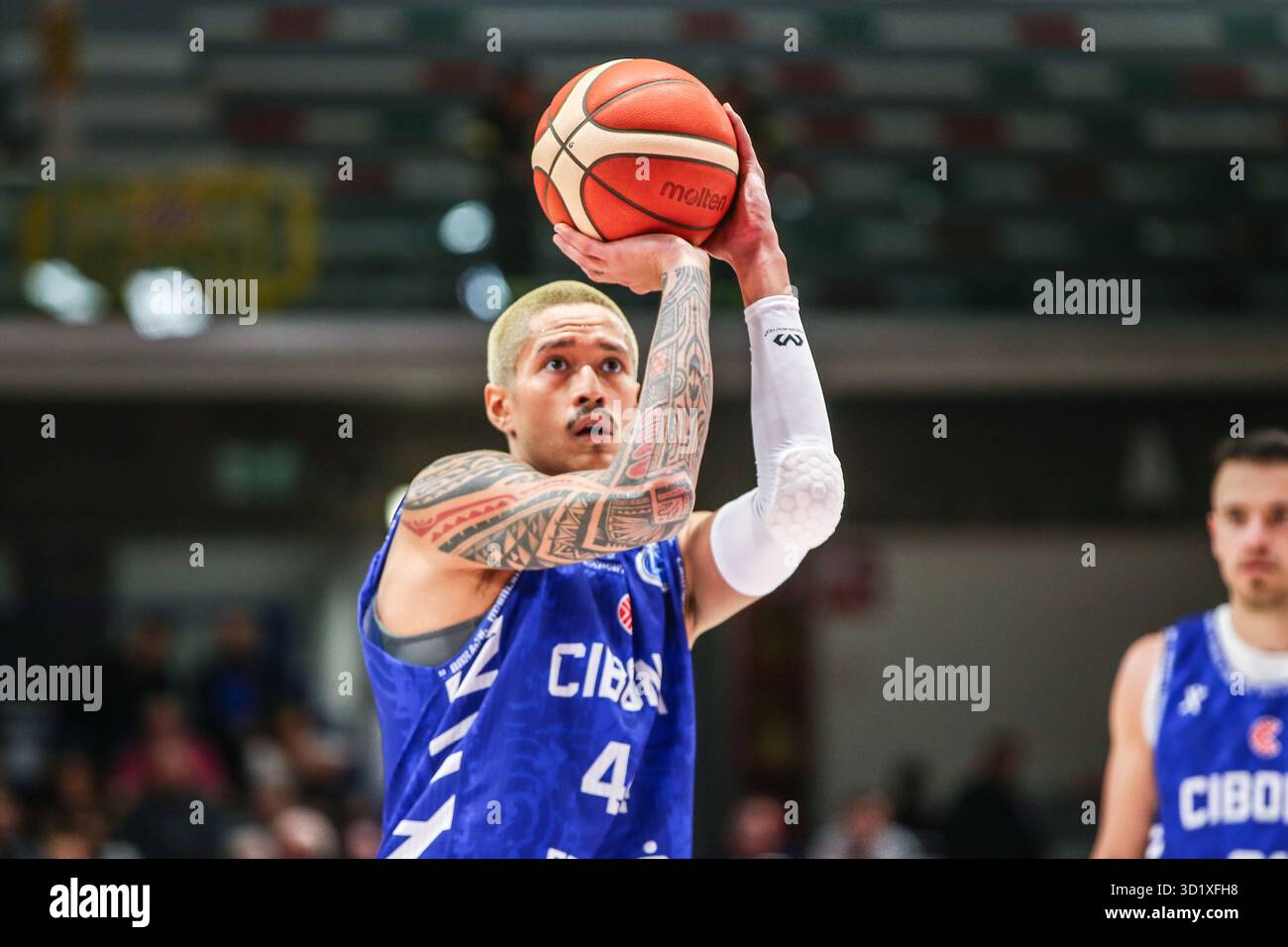 Kamaka Hepa (KK Cibona) during UNA Hotels Reggio Emilia vs KK Cibona ...