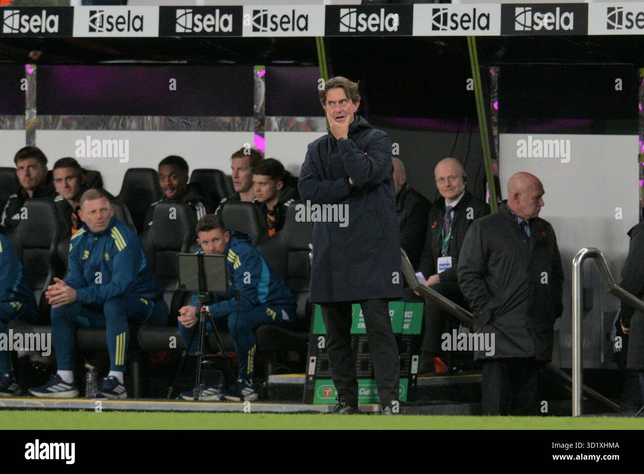 Thomas Frank the Tottenham Hotspur manager during the Carabao Cup ...