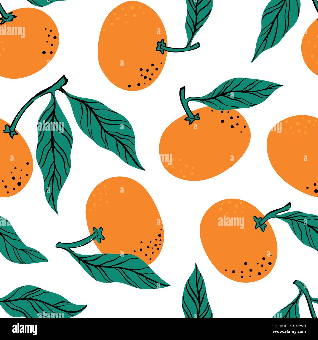 Tangerine tree fruit on Stock Vector Images - Alamy