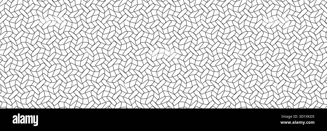 Seamless abstract pattern with interlocking wave lines and geometric ...