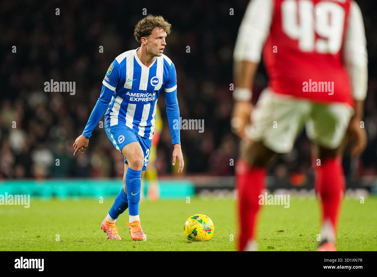 Mats Wieffer of Brighton & Hove Albion during the Arsenal v Brighton ...