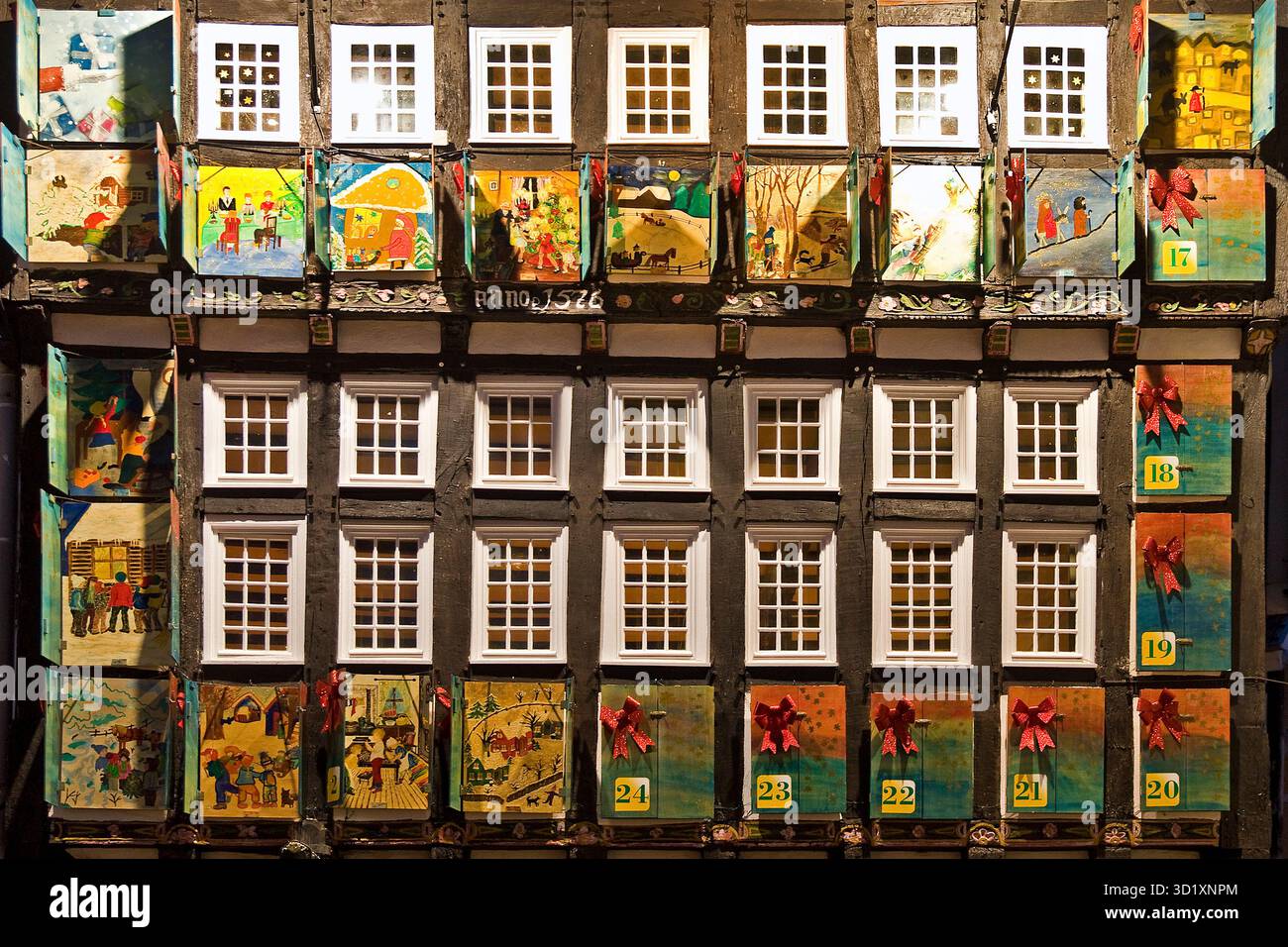 Large Advent Calendar, Old Town Hall, Nostalgic Christmas Market ...