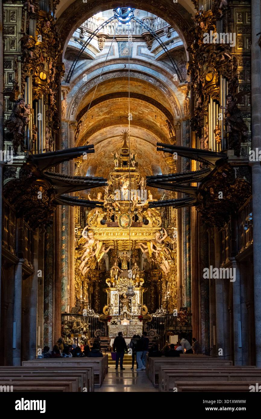 Altar and main chapel reformed during the Baroque period Stock Photo ...