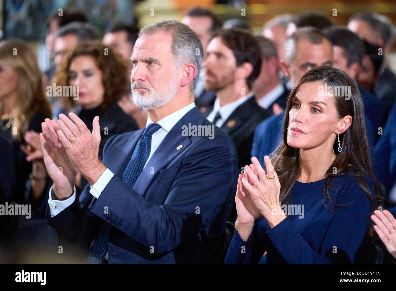 King Felipe VI of Spain, Queen Letizia of Spain attends State funeral ...