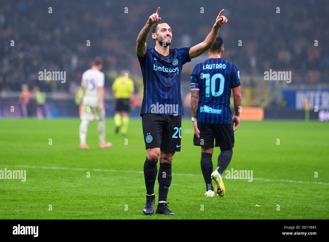 Hakan Calhanoglu goal celebrate during the Italian championship Serie A ...