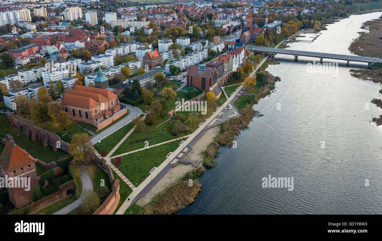 Aerial daylight view shows red hi-res stock photography and images - Alamy