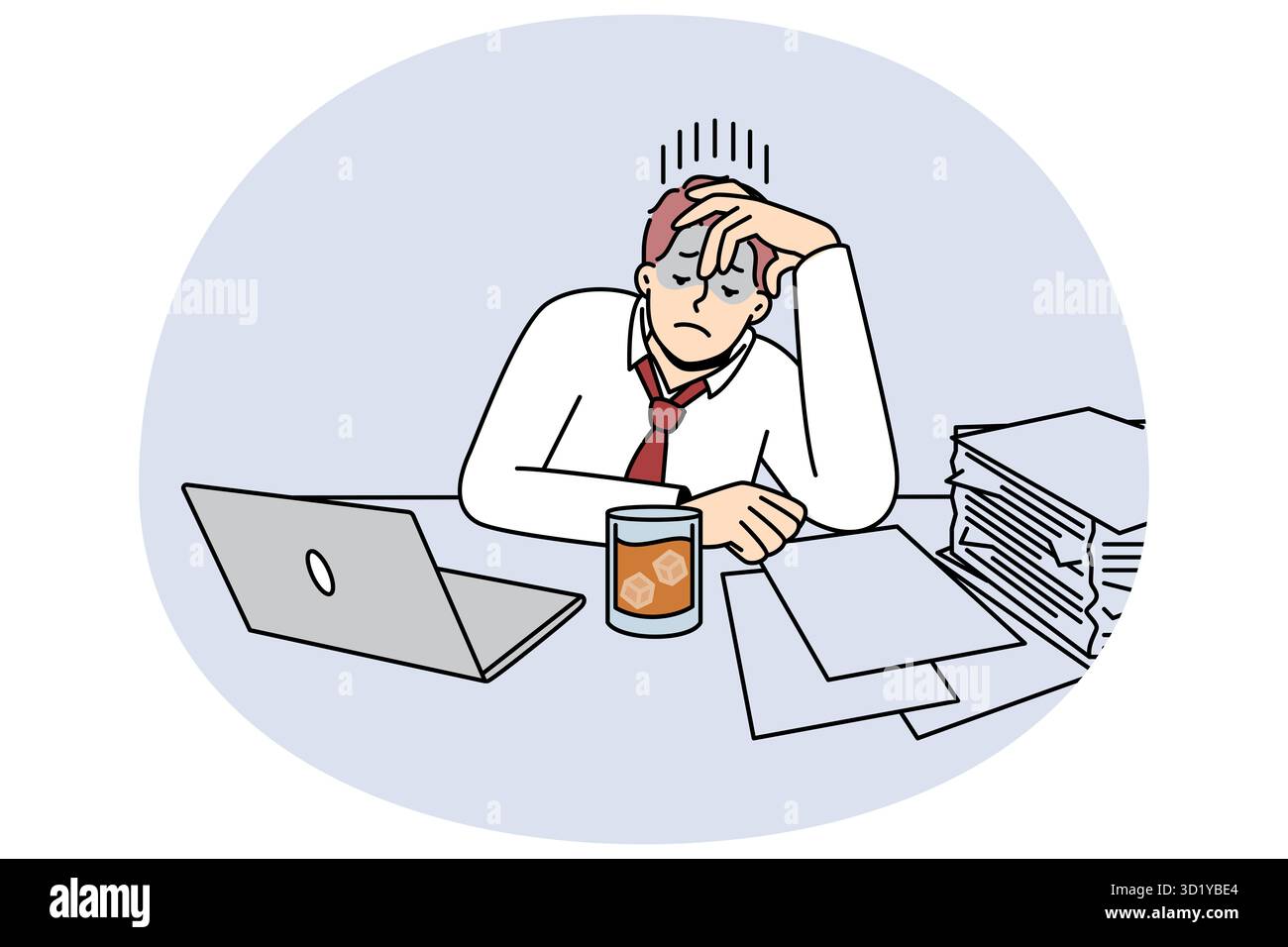 Sleep burnout tired business Cut Out Stock Images & Pictures - Alamy