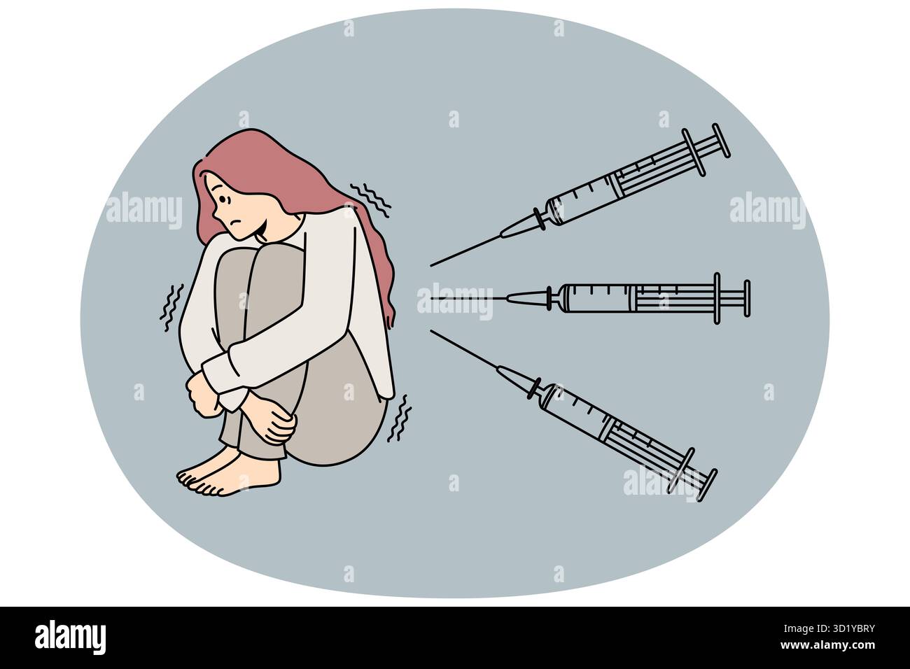 Scared patient vector Cut Out Stock Images & Pictures - Alamy