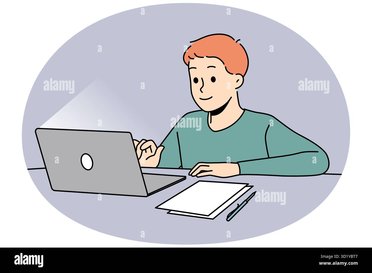 Homework laptop at home Cut Out Stock Images & Pictures - Alamy