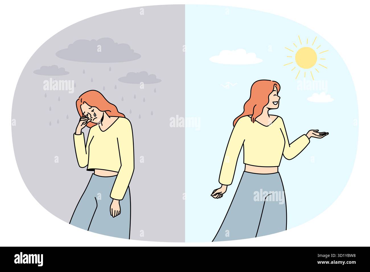 Woman crying mental health Cut Out Stock Images & Pictures - Alamy