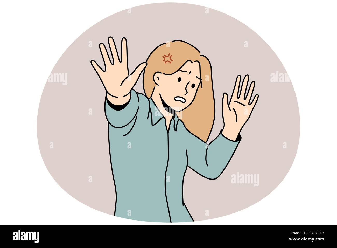 Nervous gesture Cut Out Stock Images & Pictures - Alamy