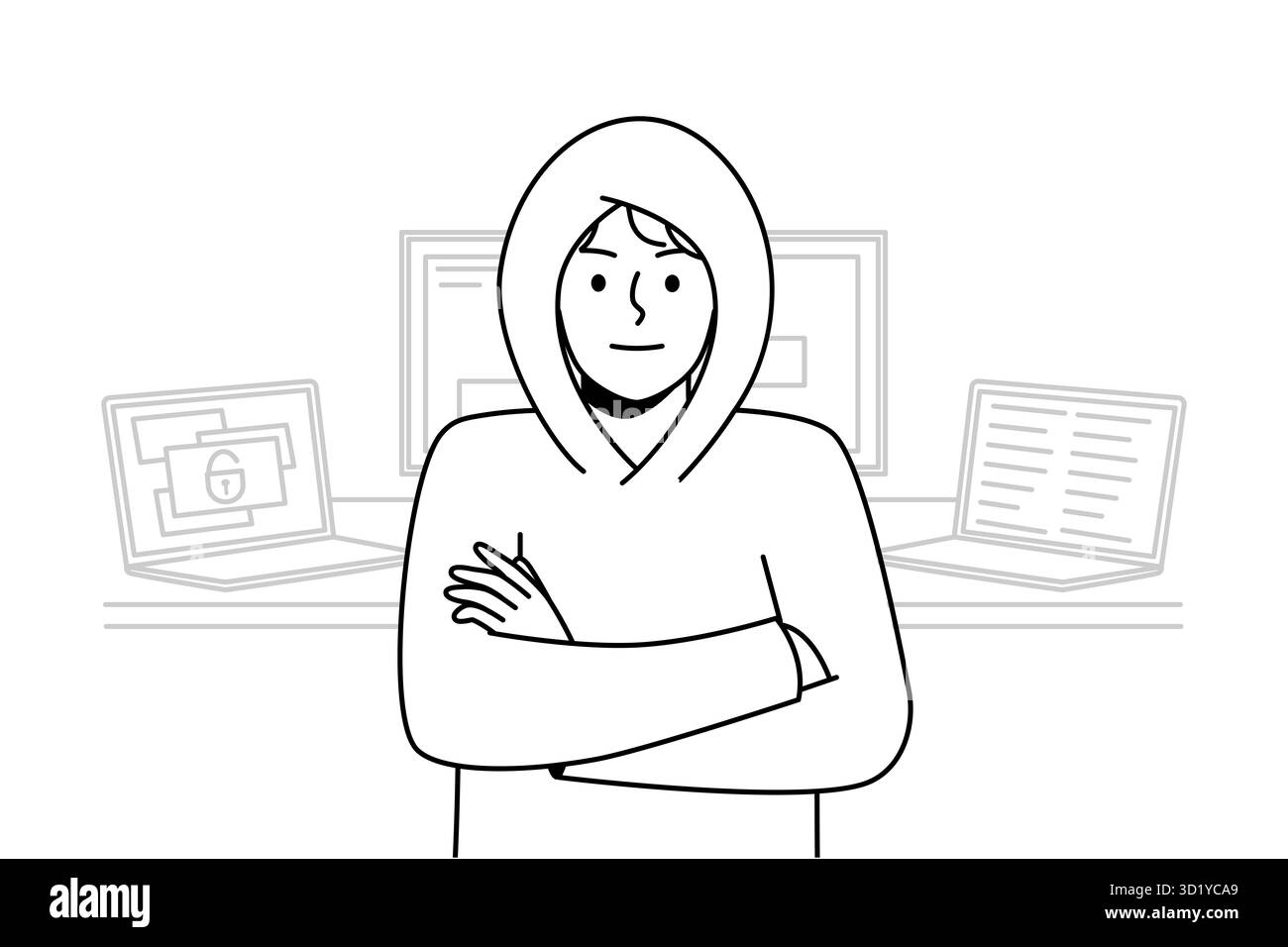 Information security hood Cut Out Stock Images & Pictures - Alamy