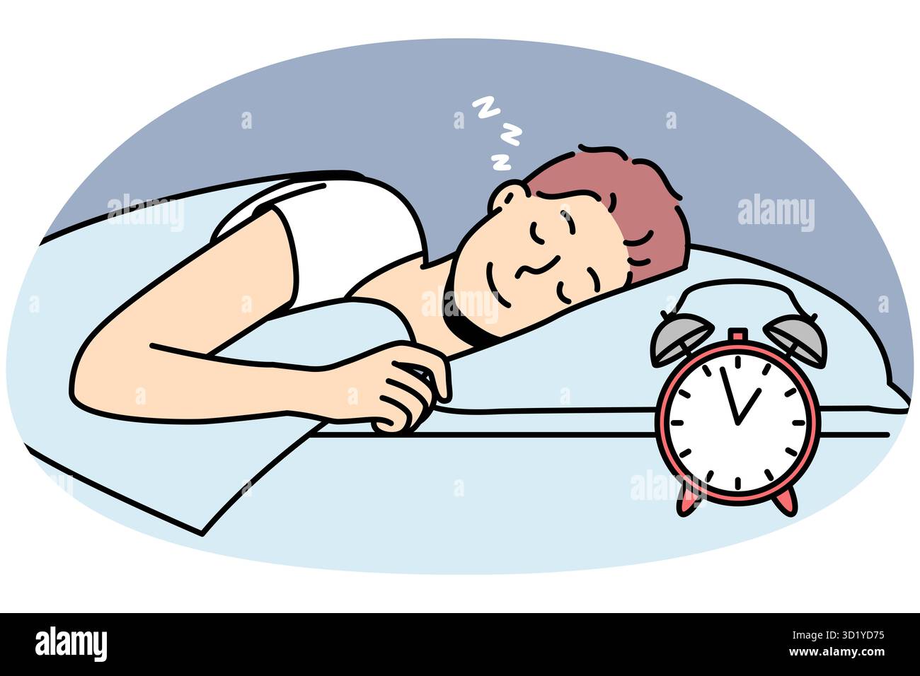 Young guy in bed Cut Out Stock Images & Pictures - Alamy