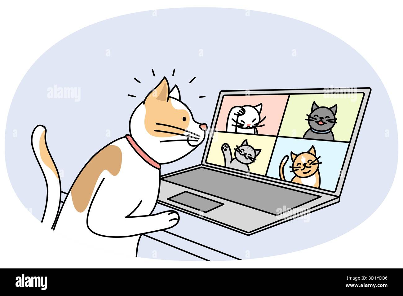 Cute cat talk on Cut Out Stock Images & Pictures - Alamy