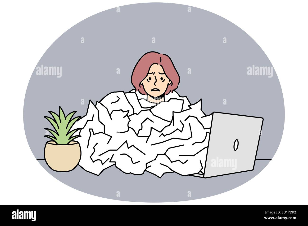 Workplace exhaustion Cut Out Stock Images & Pictures - Alamy