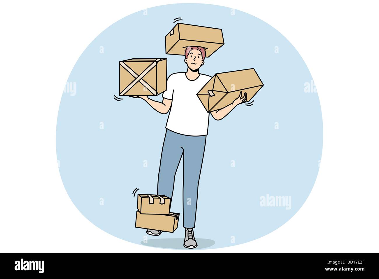 Goods in cardboard boxes Cut Out Stock Images & Pictures - Alamy