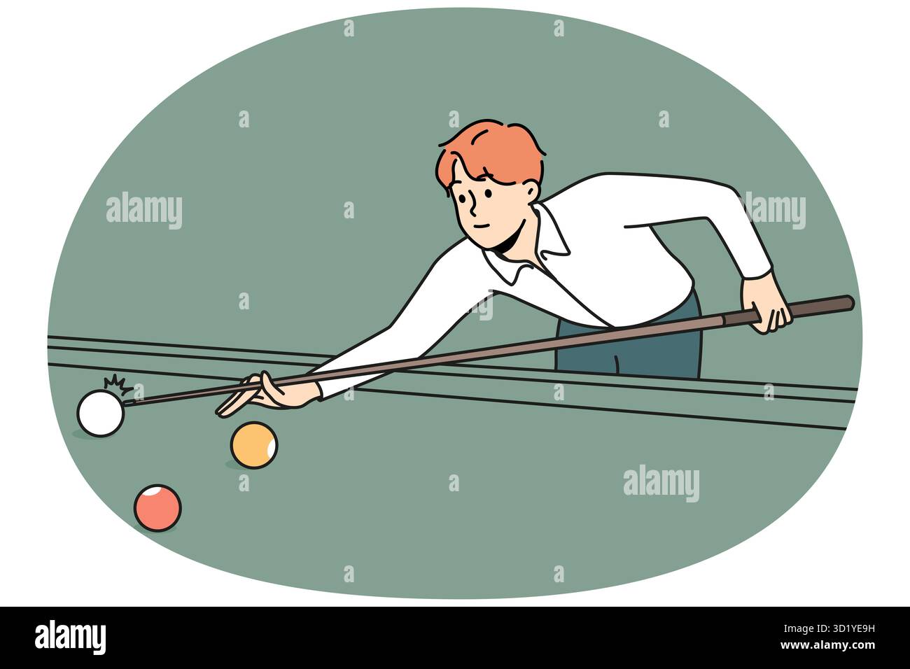 Guy playing pool Cut Out Stock Images & Pictures - Alamy