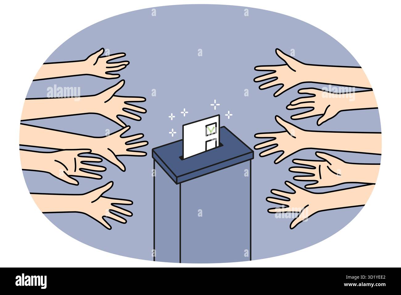 Patriotic voters Cut Out Stock Images & Pictures - Alamy