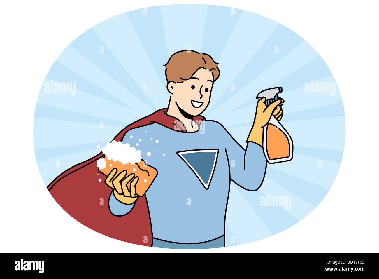 Smiling male janitor in Cut Out Stock Images & Pictures - Alamy