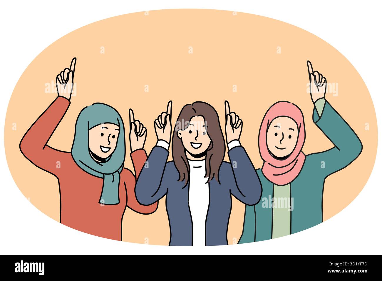 Smiling diverse arabic women Cut Out Stock Images & Pictures - Alamy