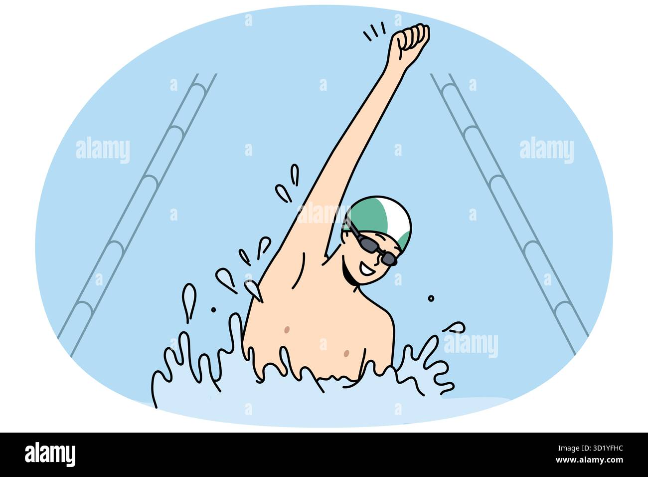 Athlete in pool Cut Out Stock Images & Pictures - Alamy
