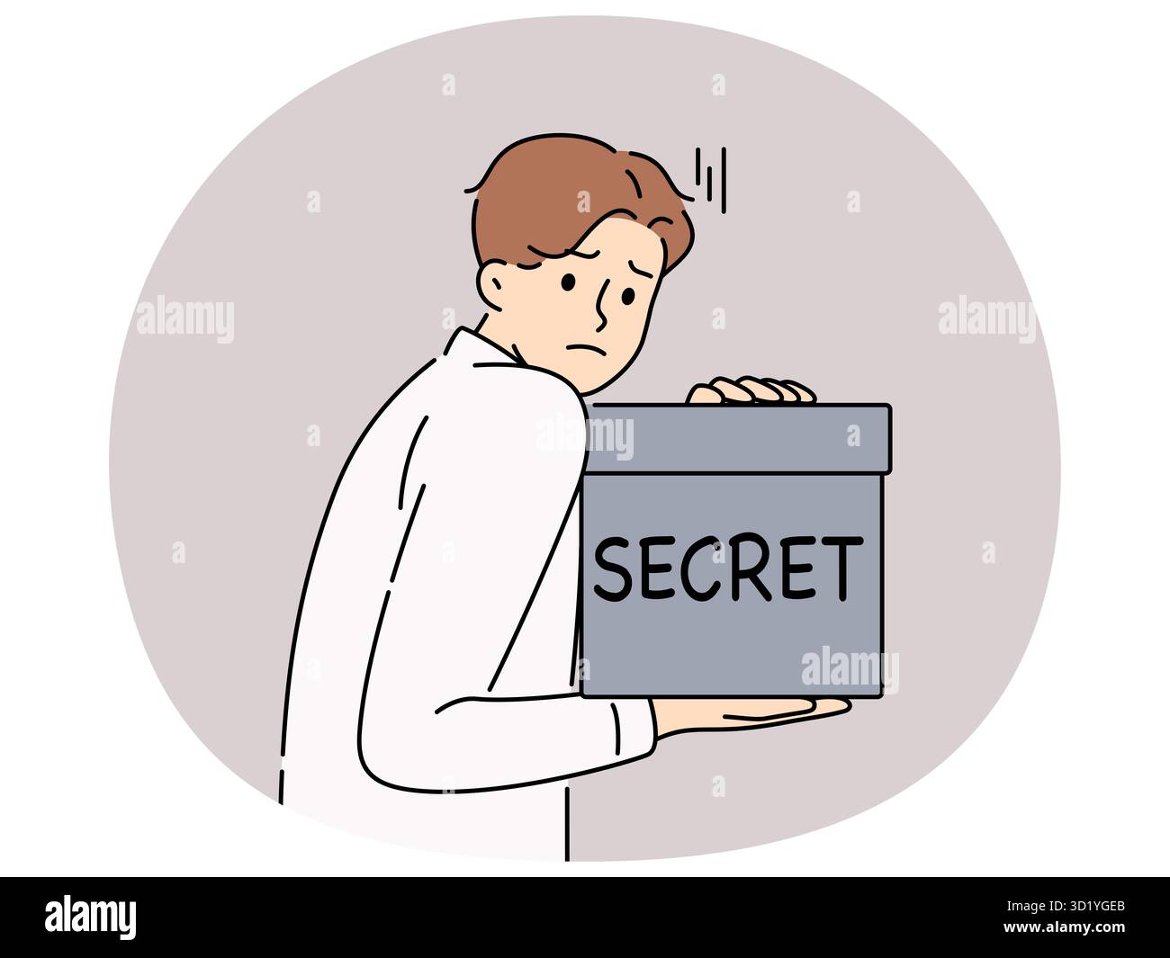 Distressed man holding black Cut Out Stock Images & Pictures - Alamy