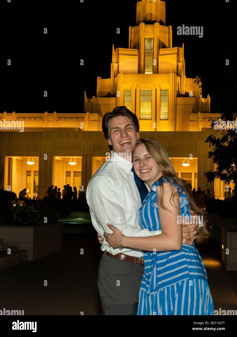 Lds family at a mormon temple from the church of Jesus Christ Stock ...