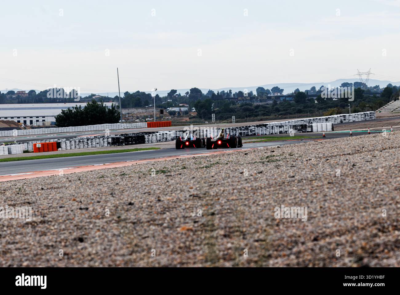 Valencia, Spain. 29th Oct 2025. Two cars driving on track at the ...