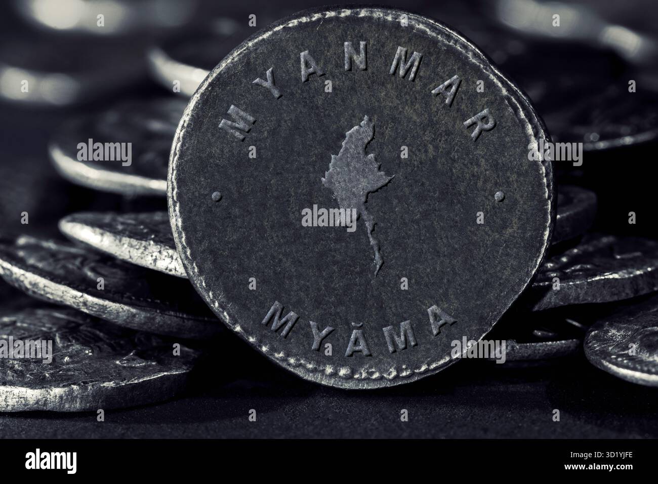 Vintage myanmar map hi-res stock photography and images - Alamy