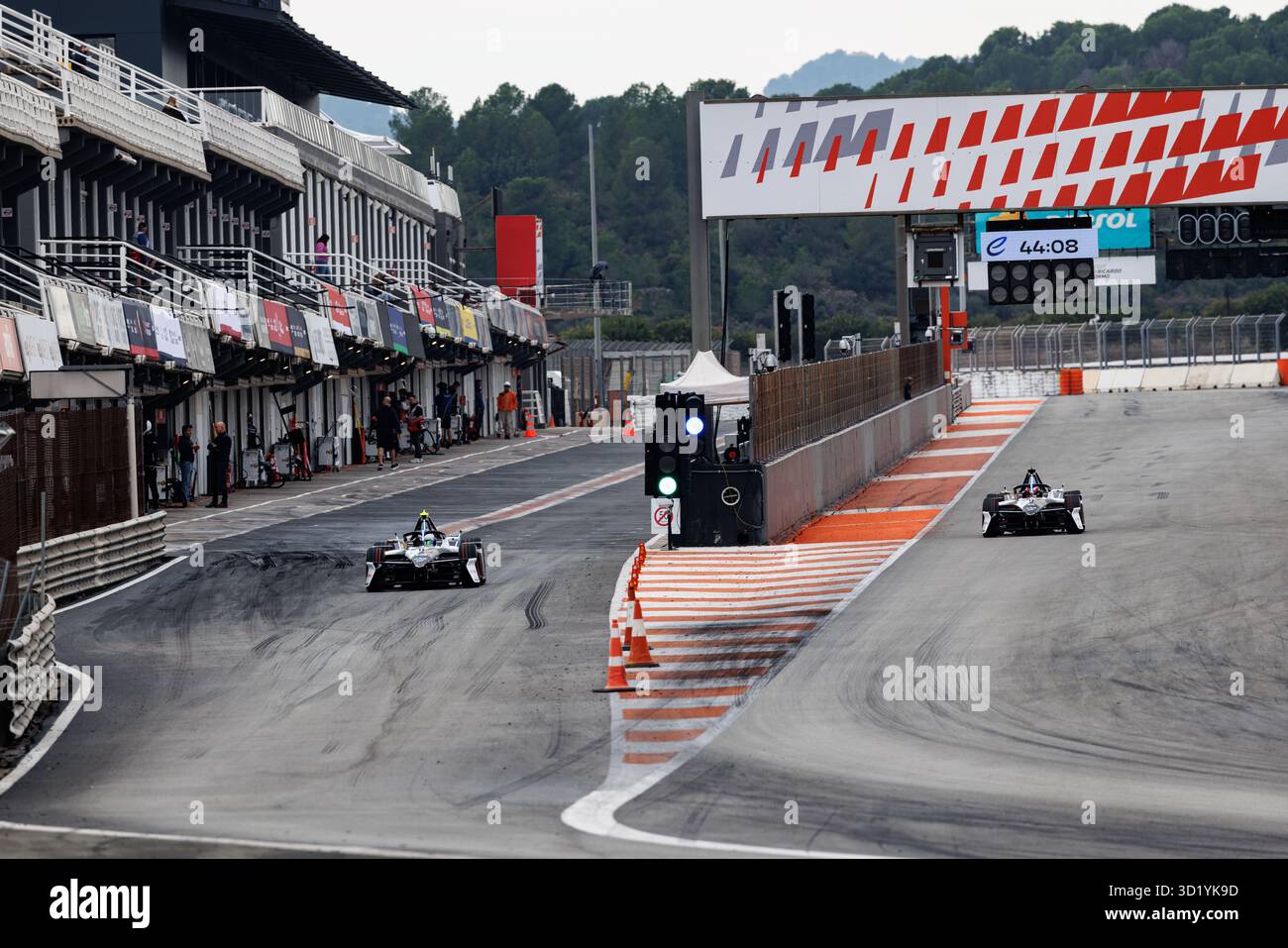 Valencia, Spain. 29th Oct 2025. The two Jaguar TCS racing cars driving ...