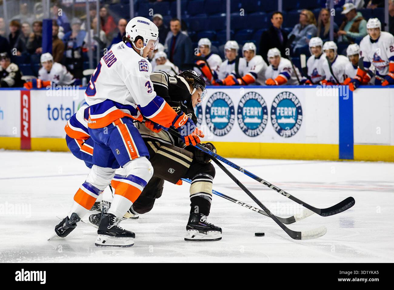 October 29, 2025: Bridgeport Islanders defenseman Cole McWard (3 ...