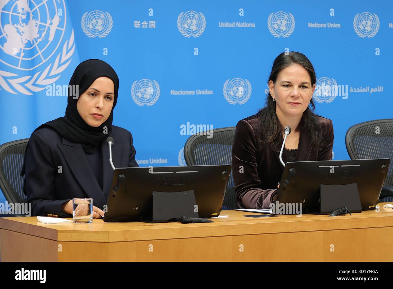UNITED NATIONS, NEW YORK – OCTOBER 29, 2025: Alya Ahmed Saif Al-Thani ...