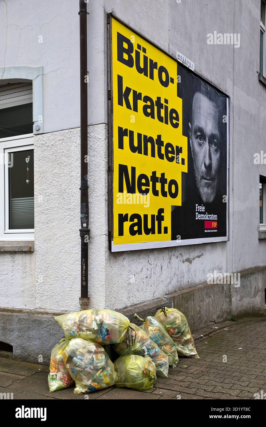 Grosses Wahlplakat der FDP mit Christian Lindner und den Worten ...