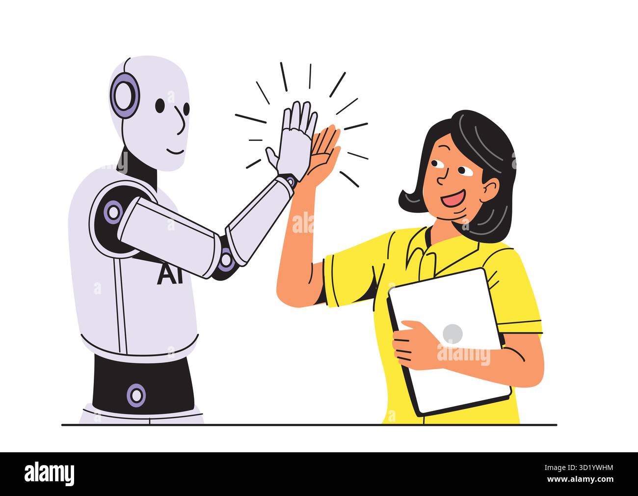 Cheerful interaction Stock Vector Images - Alamy