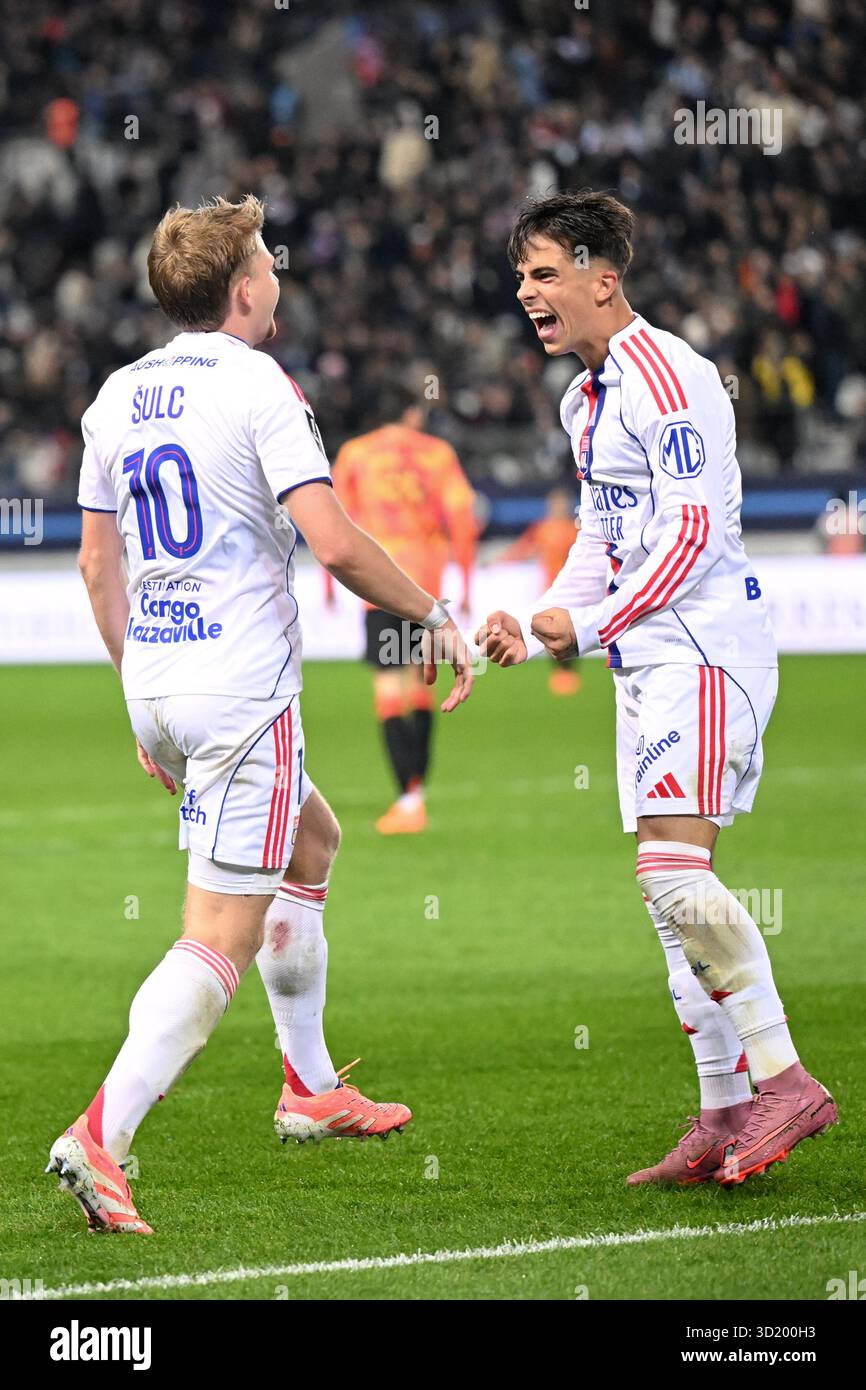 17 Afonso MOREIRA (ol) during the Ligue 1 McDonald's match between ...