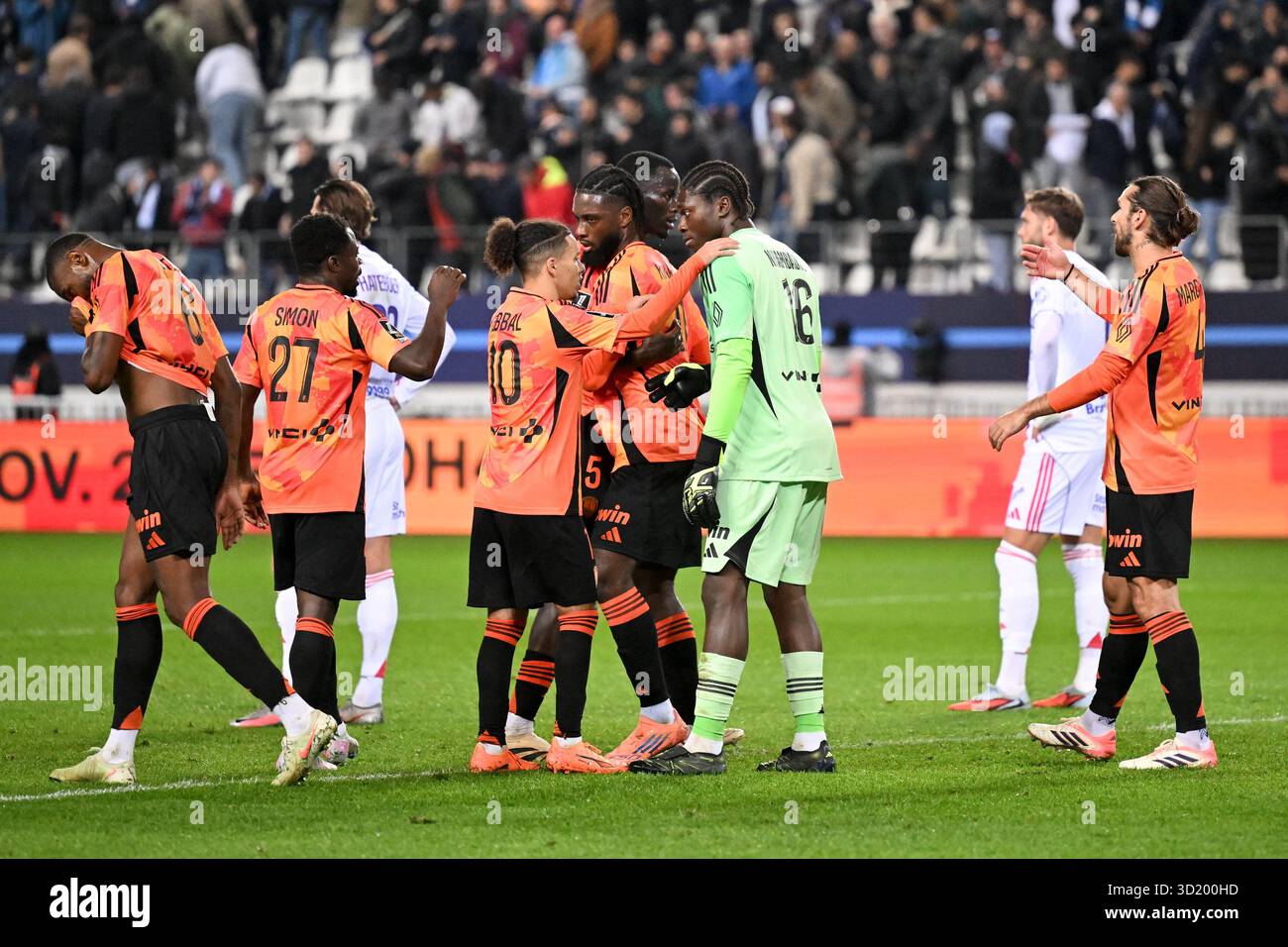 11 Jean-Philippe KRASSO (pfc) - 16 Obed NKAMBADIO (pfc) during the ...