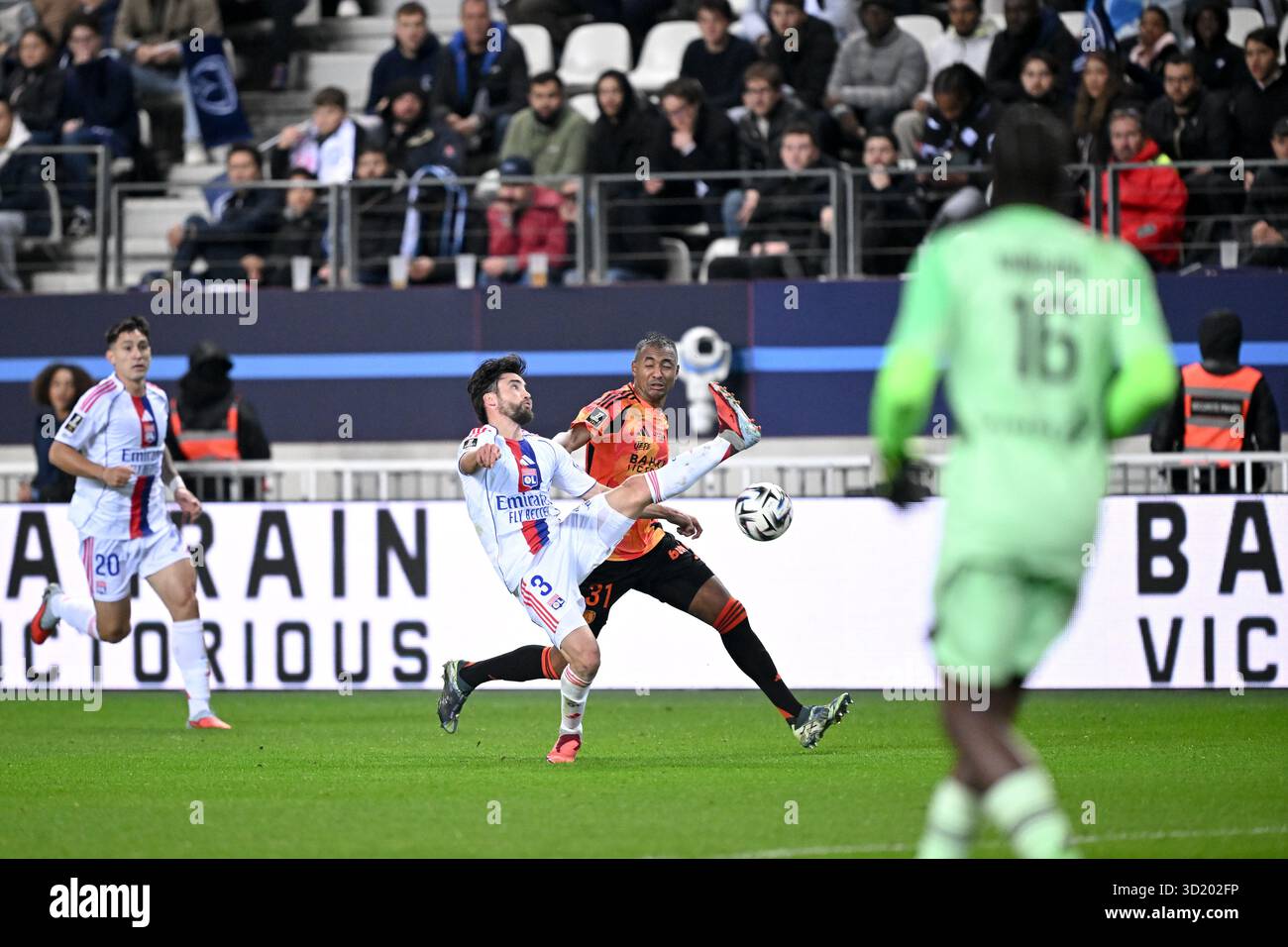 03 Nicolas TAGLIAFICO (ol) - 31 Samir CHERGUI (pfc) during the Ligue 1 ...