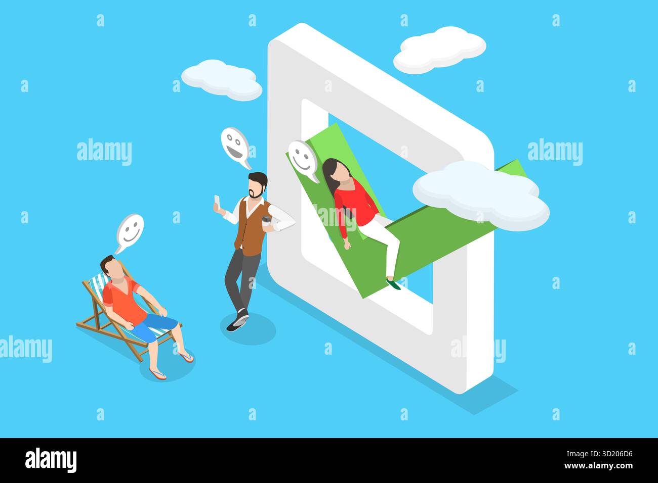 3D Isometric Flat Illustration of Well Done Work, Successfully ...