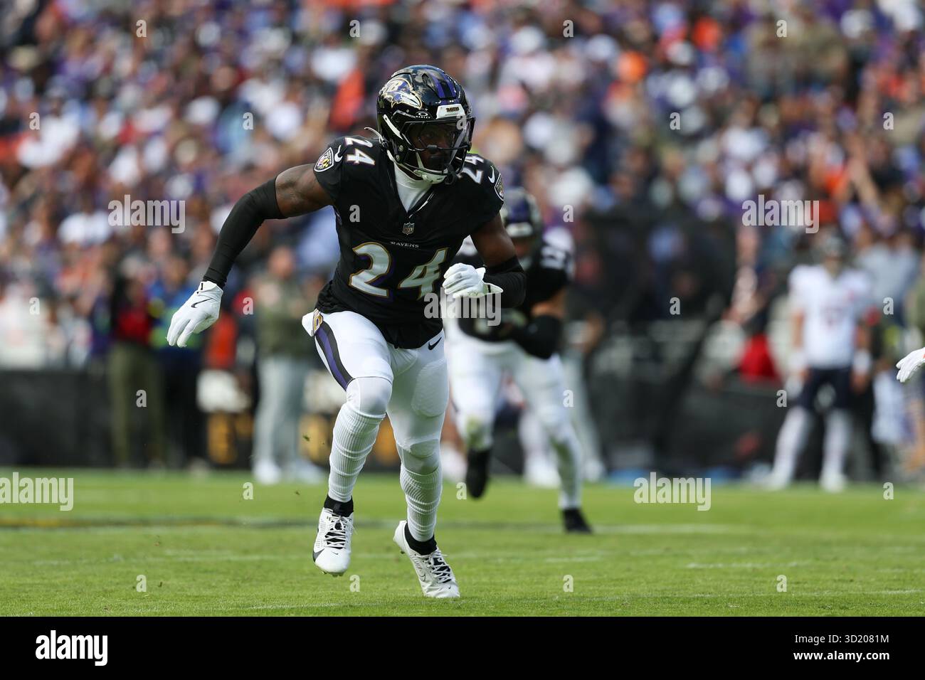 Baltimore Ravens safety Malaki Starks (24) in action during the second ...