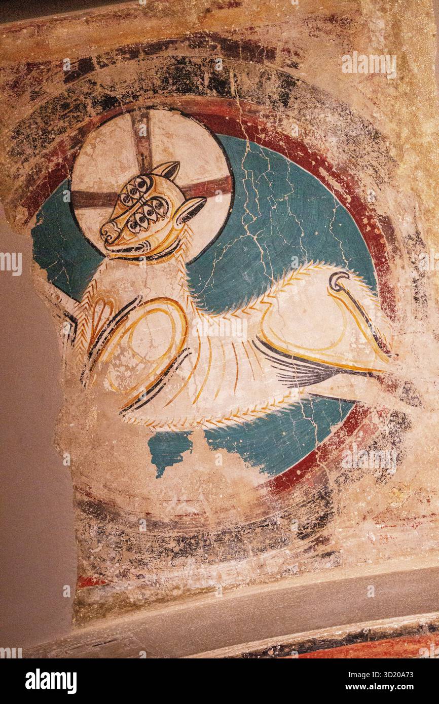 Agnus Dei, Apse of Sant Climent de Taüll, Romanesque painting of the ...