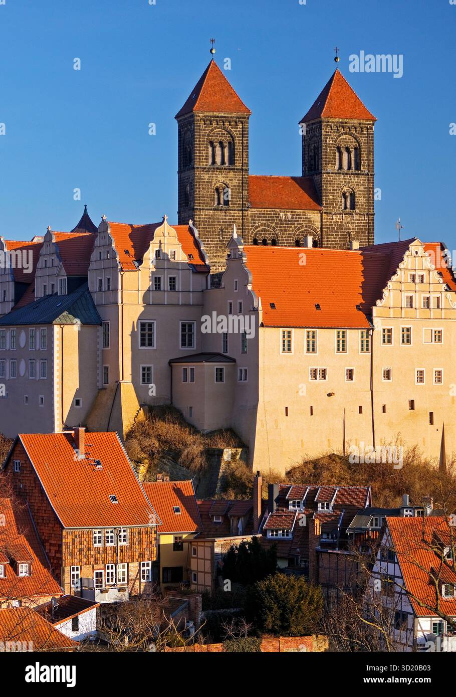 Collegiate Church of St. Servatius on the Schlossberg above the old ...
