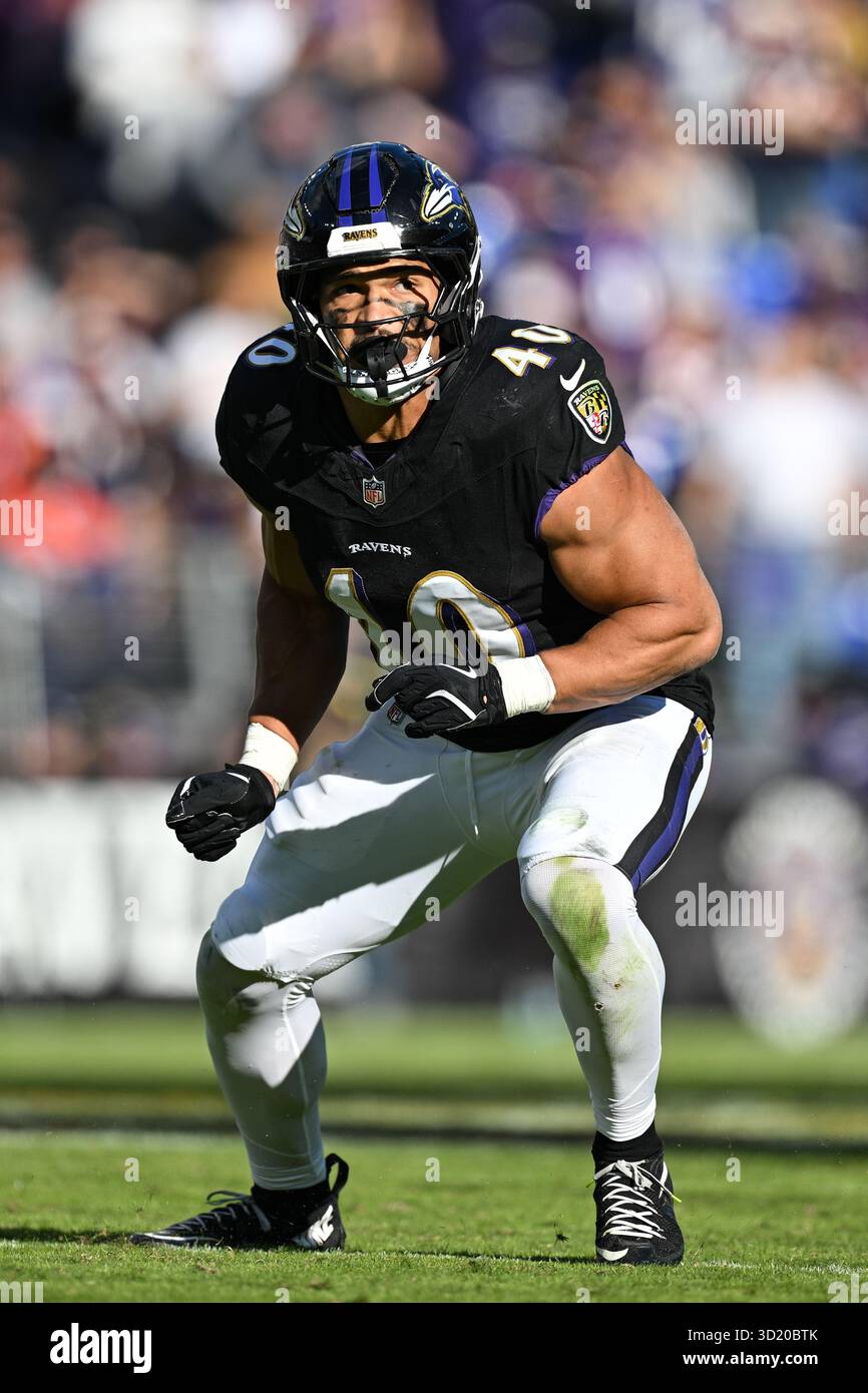 Baltimore Ravens linebacker Teddye Buchanan (40) in action during the ...