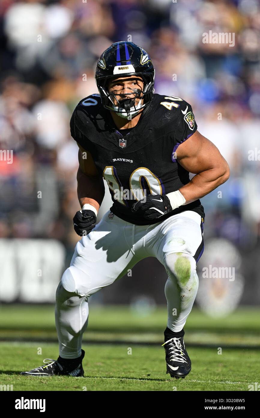 Baltimore Ravens linebacker Teddye Buchanan (40) in action during the ...