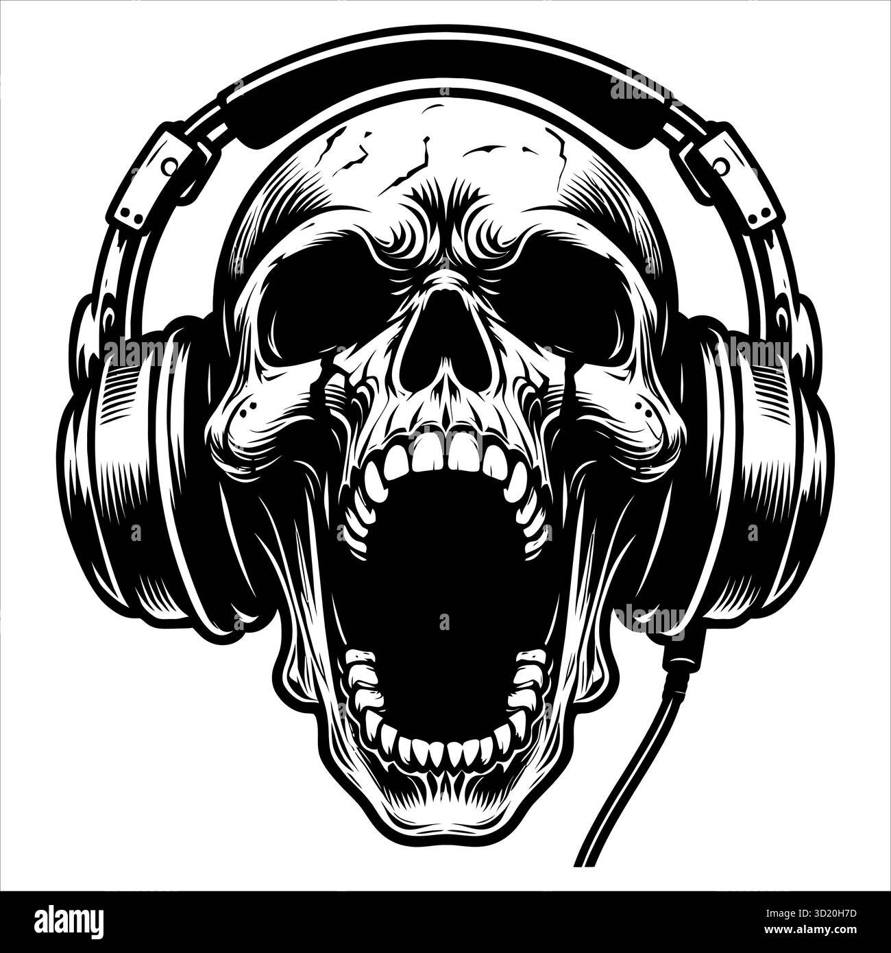 Sound wave skull hi-res stock photography and images - Alamy