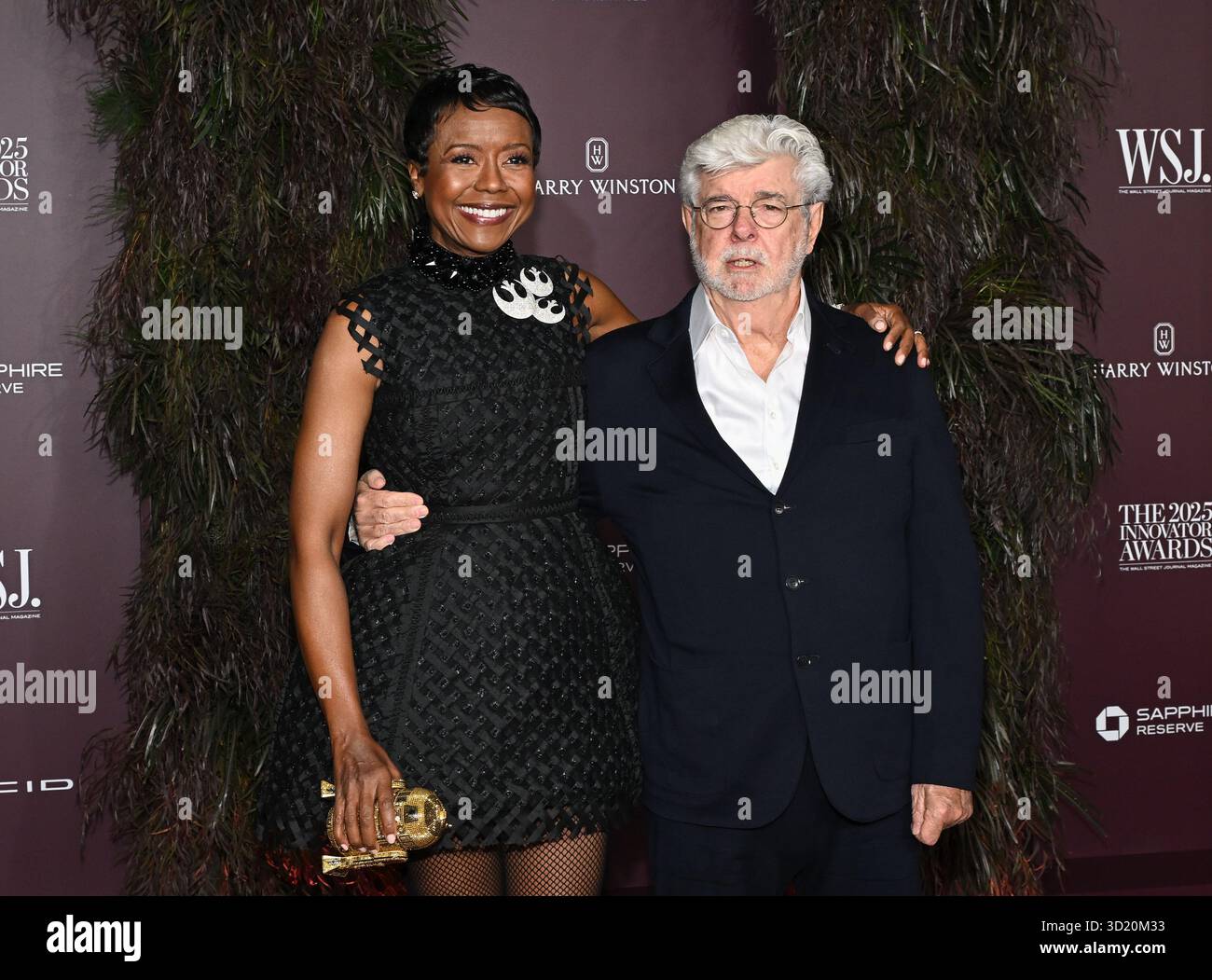 Mellody Hobson, left, and George Lucas attend the WSJ. Magazine ...