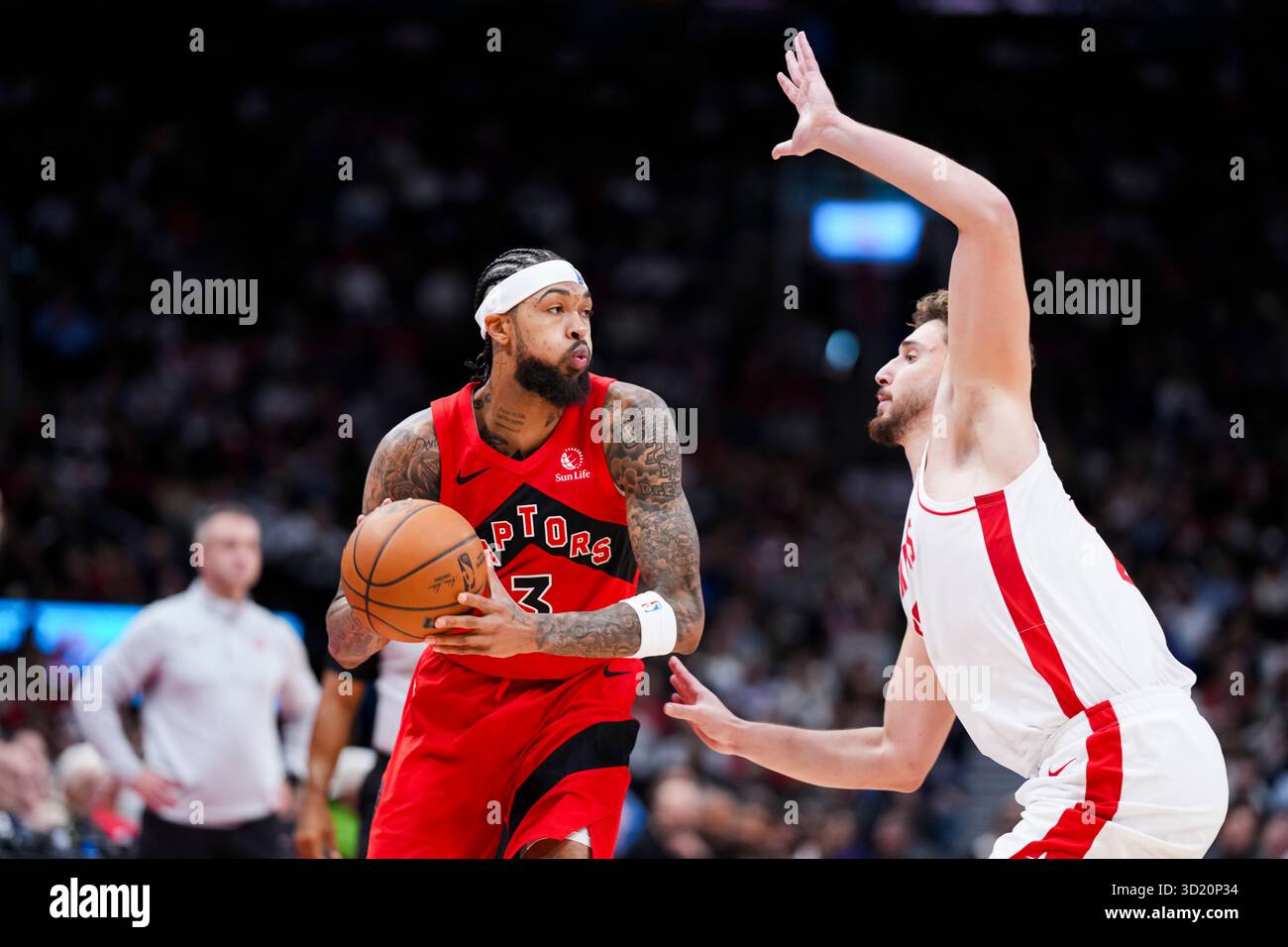 Toronto Raptors forward Brandon Ingram (3) battles against Houston ...