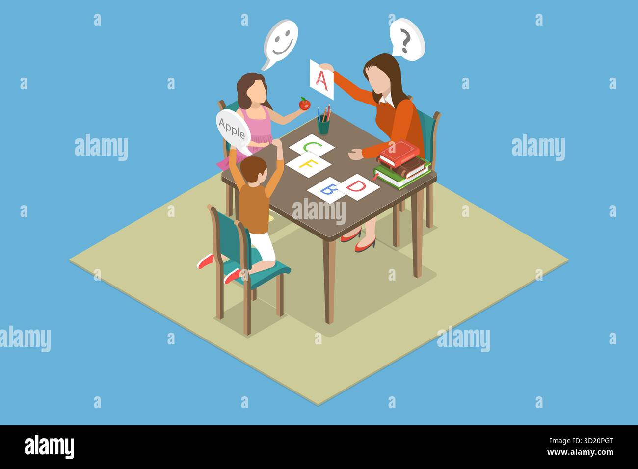 Happy kids alphabet classroom hi-res stock photography and images - Alamy