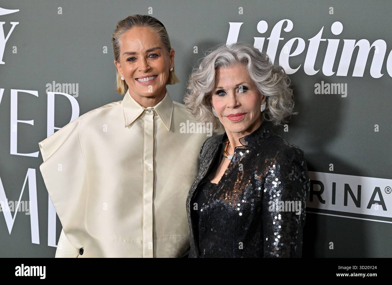 Sharon Stone and Jane Fonda arriving to the Variety Power of Women: Los ...