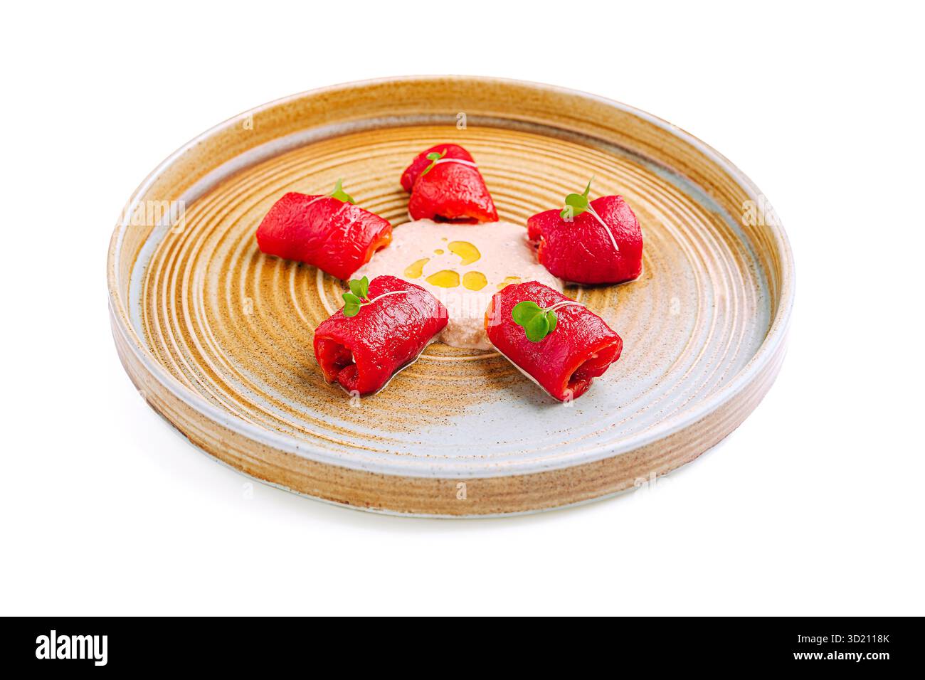 Homemade fermented sweet red pepper. Vegan healthy meal great for good ...