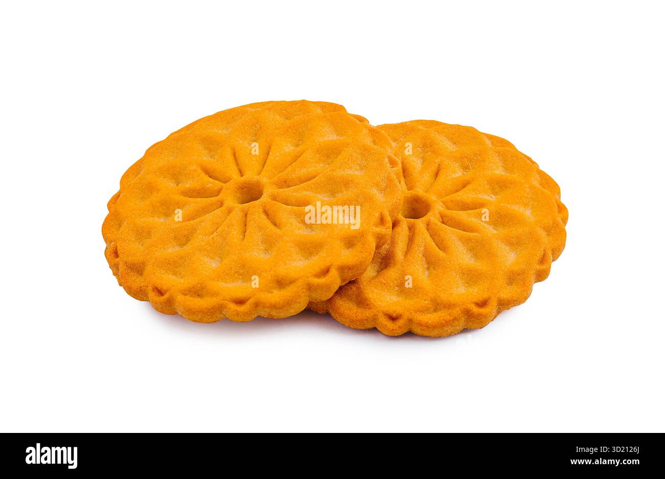 Two vibrant orange cookies are displayed prominently. Each cookie ...